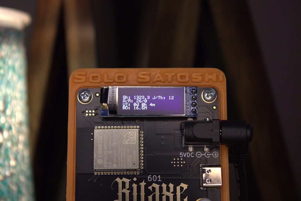 Bitaxe 601 Gamma – Single ASIC chip Bitcoin Solo Miner (BM1370) - 1.2 TH/s