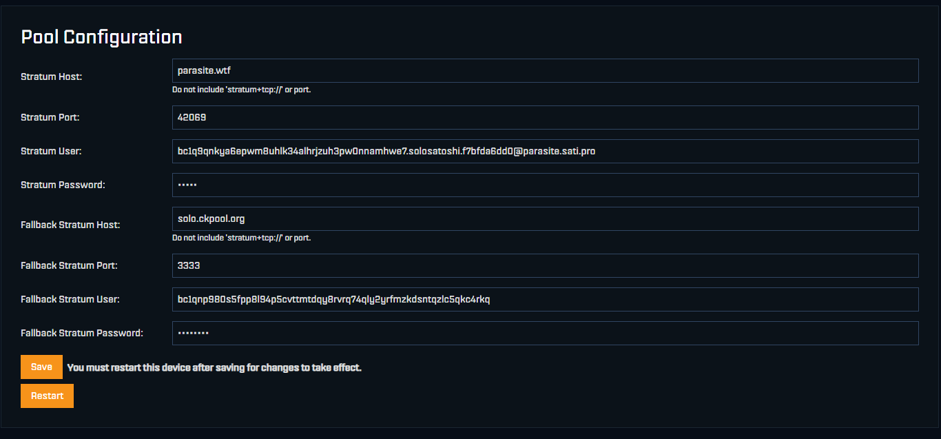 How to Connect Your Bitaxe to Parasite Pool. - Solo Satoshi