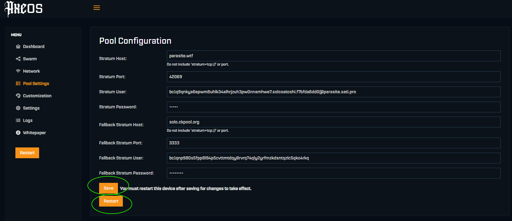 How to Connect Your Bitaxe to Parasite Pool. - Solo Satoshi