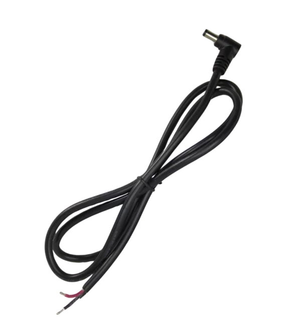 5.5 x 2.1mm 90 Degree Barrel Jack Male Pigtail 1 Meter 16 AWG - Solo ...